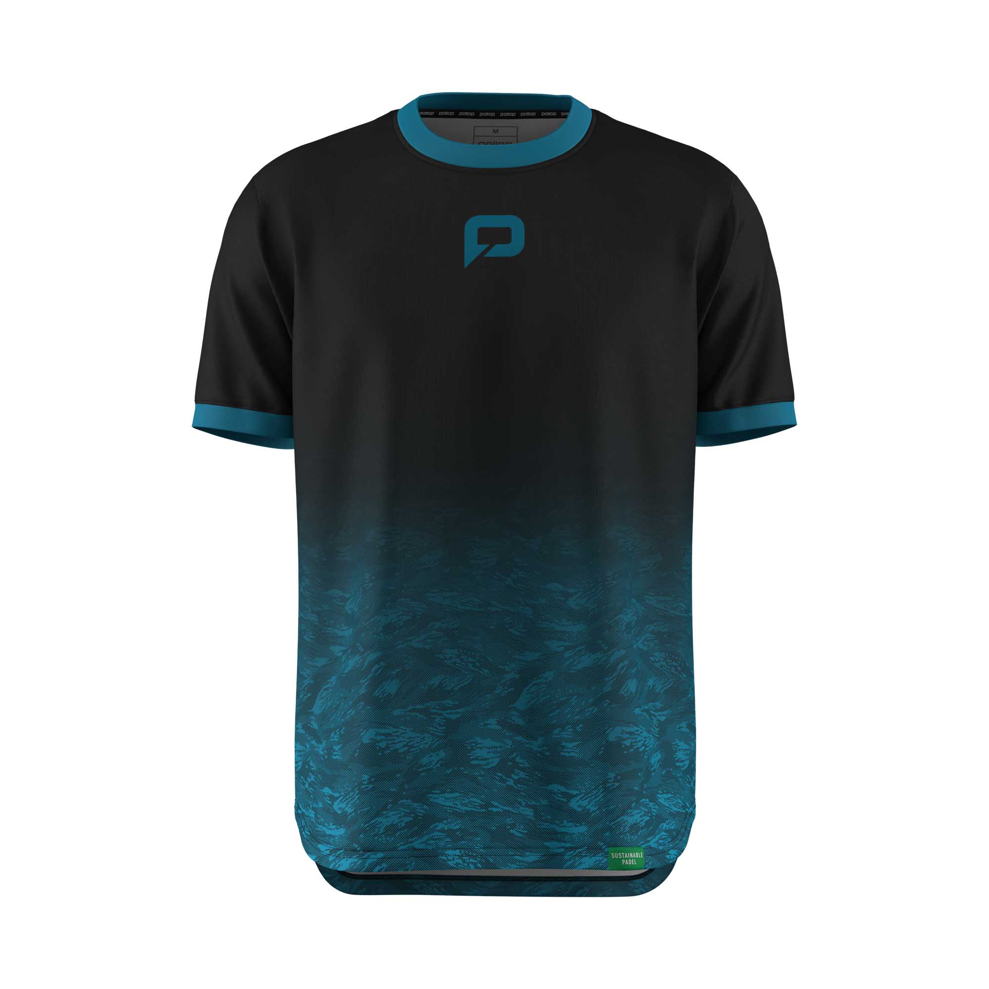 Pallap men's technical pro t-shirt black/blue/green | XL | PTT2501BBUGXL