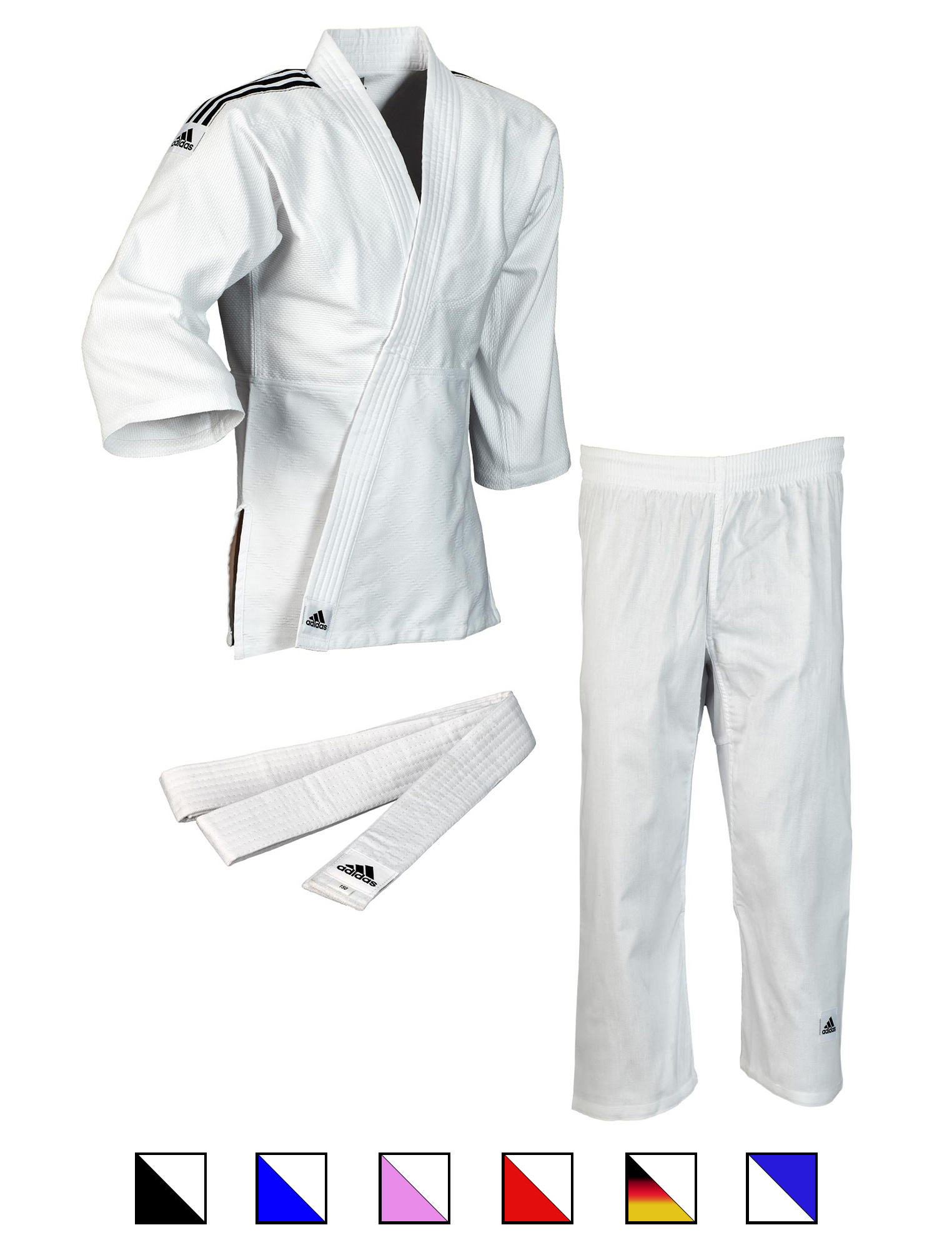 adidas judo gi Club J350 white/black stripes | 110 | 704320110