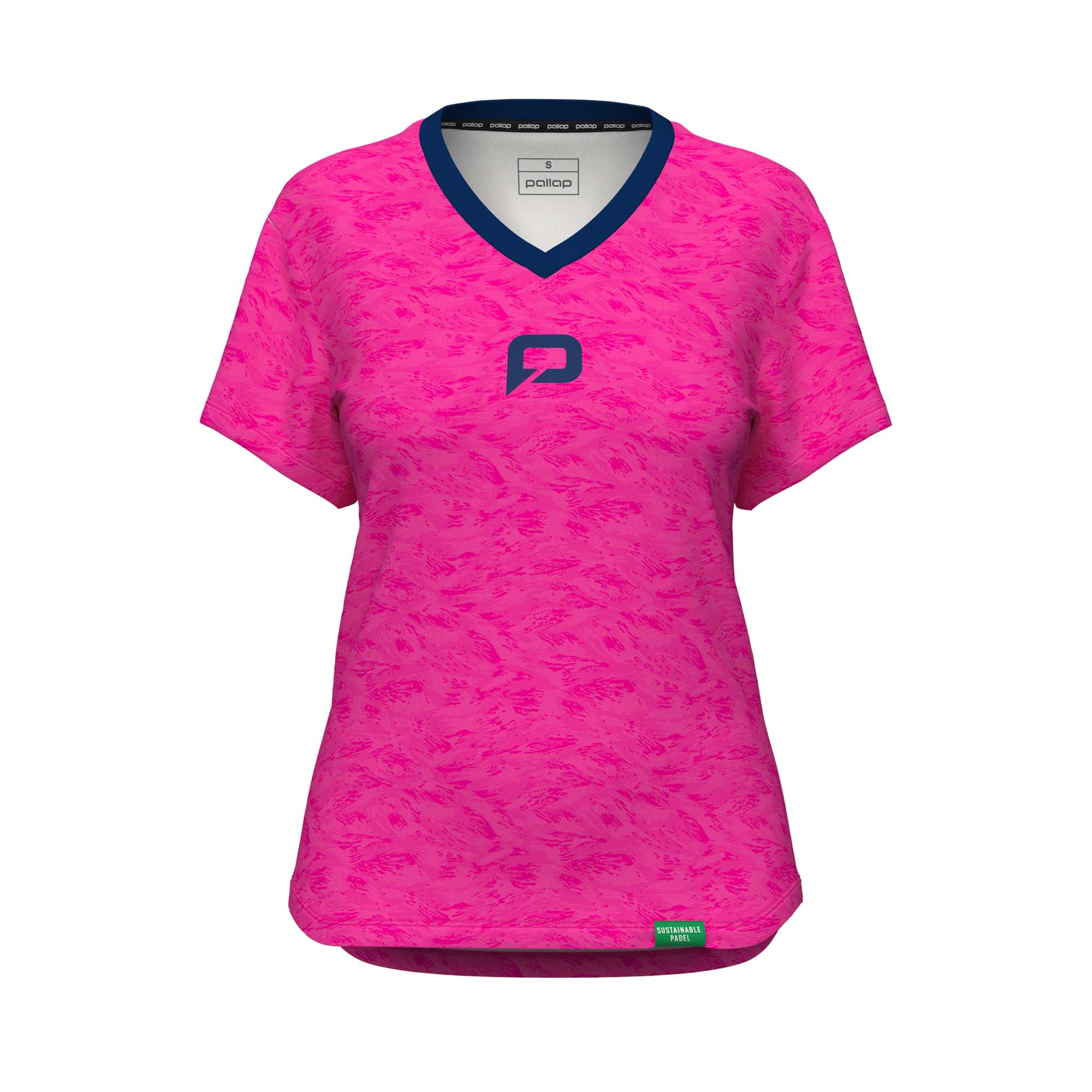 Pallap women's competition pro t-shirt V1 hot pink/navy | XL | PTTW2503PNXL