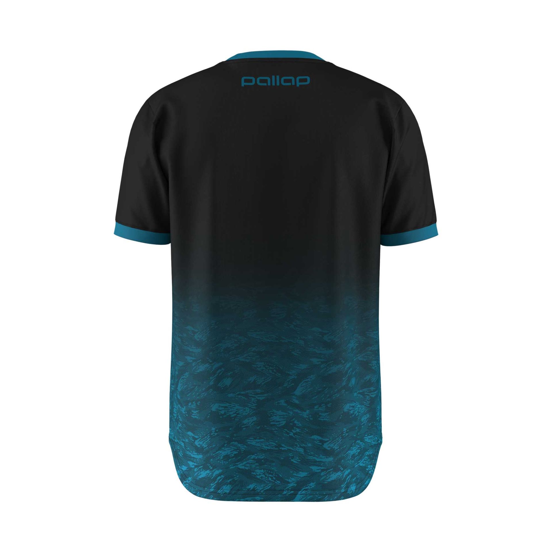 Pallap men's technical pro t-shirt black/blue/green | XL | PTT2501BBUGXL