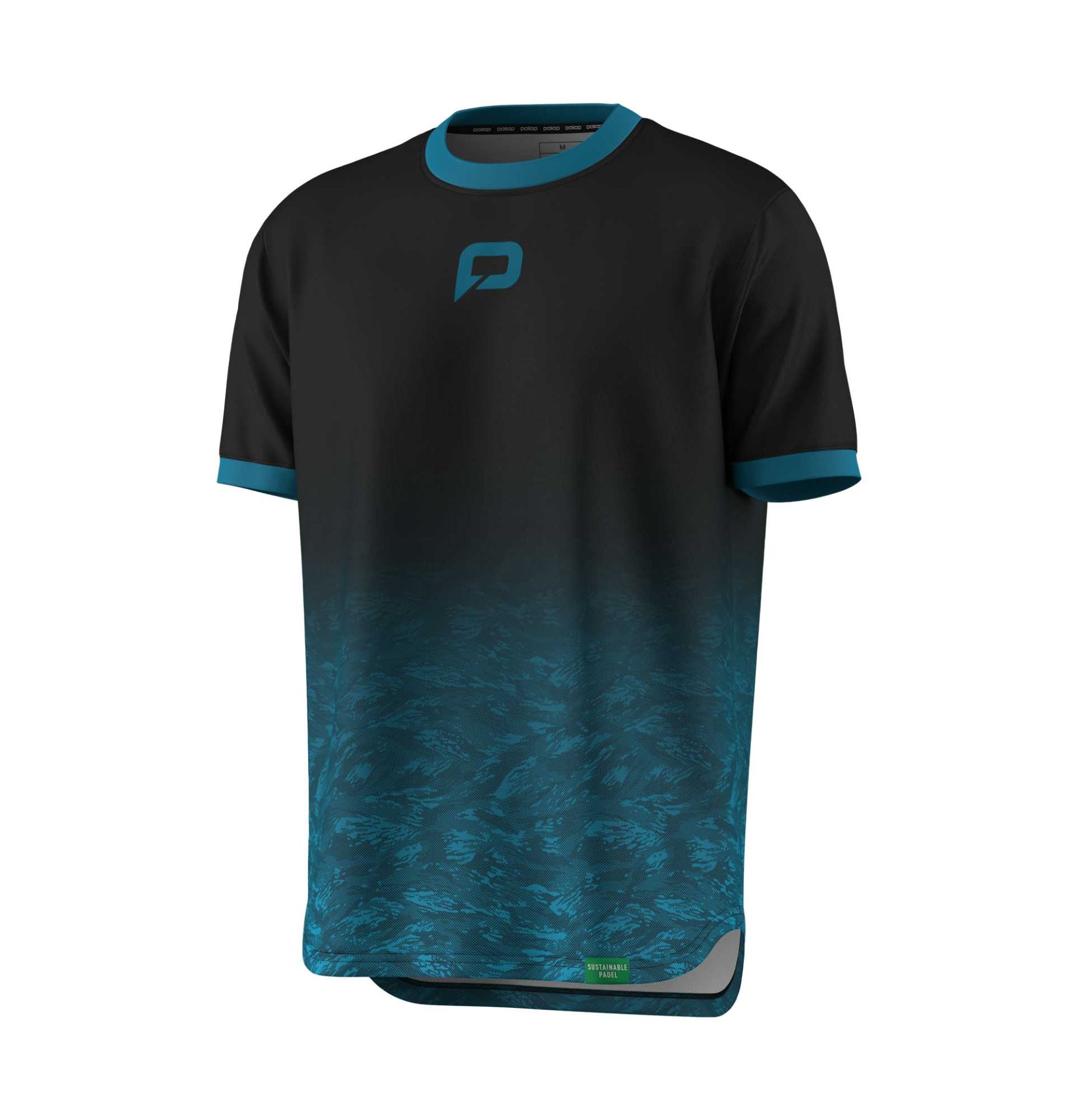 Pallap men's technical pro t-shirt black/blue/green | XL | PTT2501BBUGXL