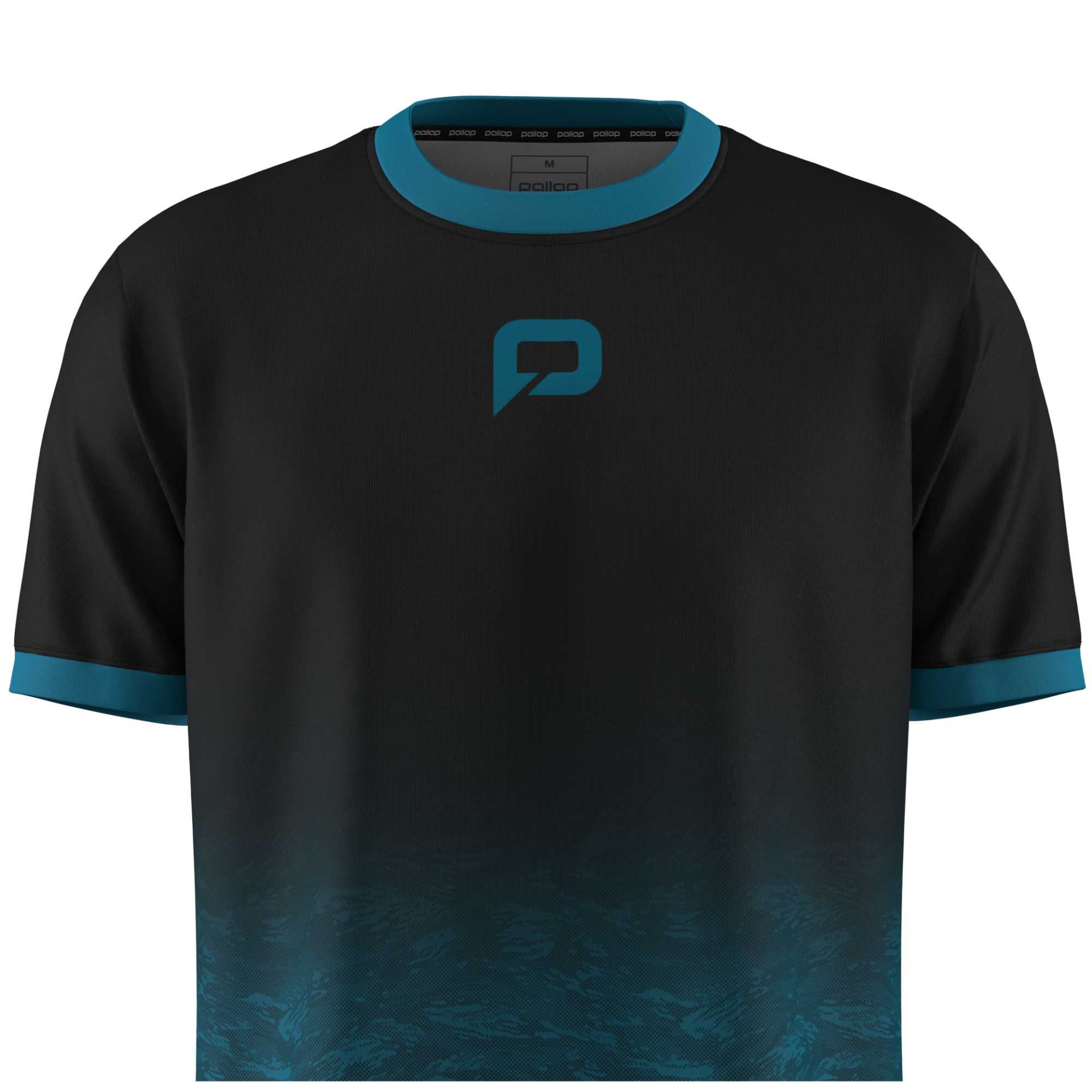 Pallap men's technical pro t-shirt black/blue/green | XL | PTT2501BBUGXL